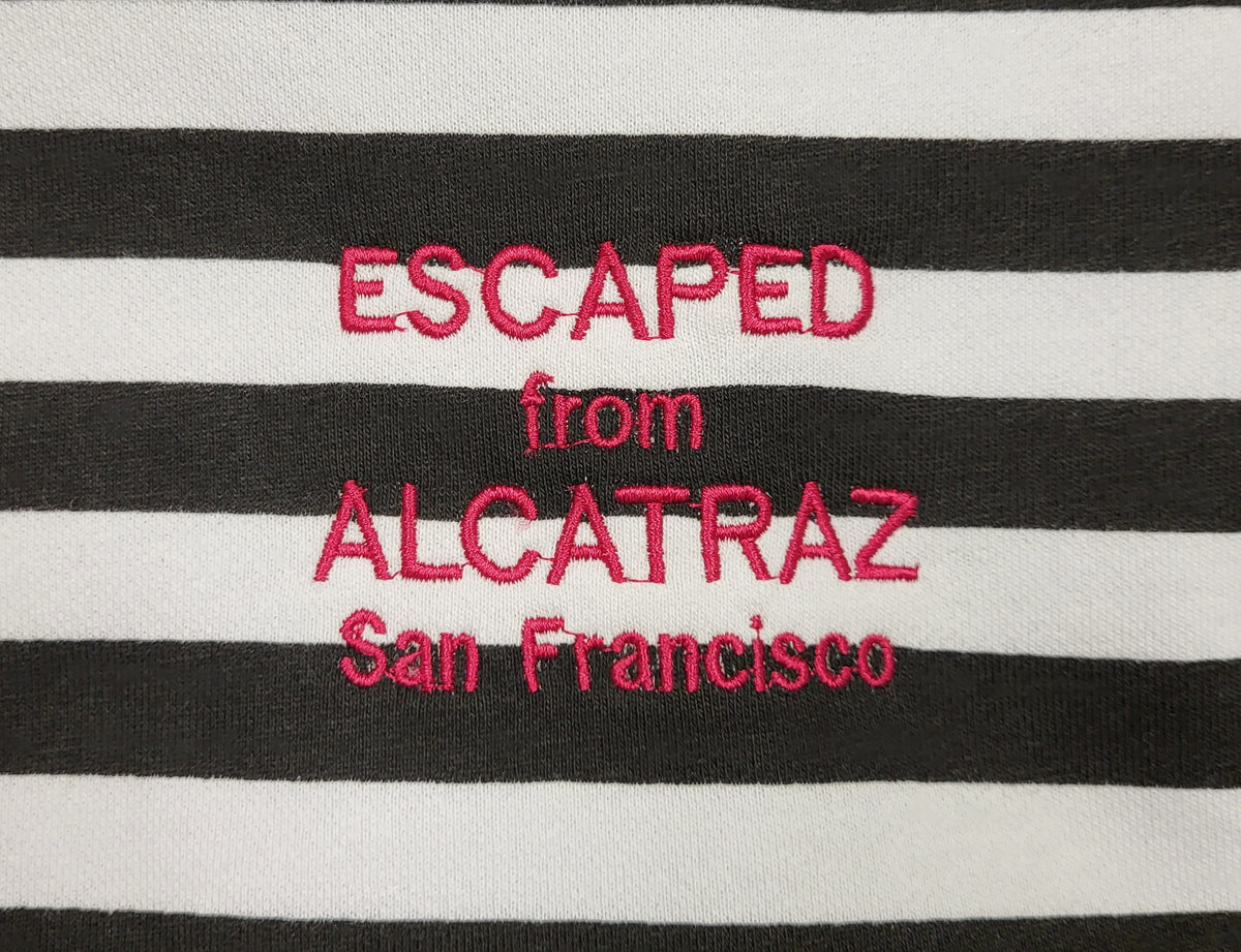 Adult Black & White Stripe Hoodie – Alcatraz Gift Shop